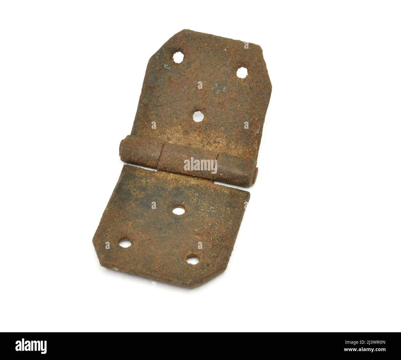 Vintage rusted hinge on white background Stock Photo - Alamy