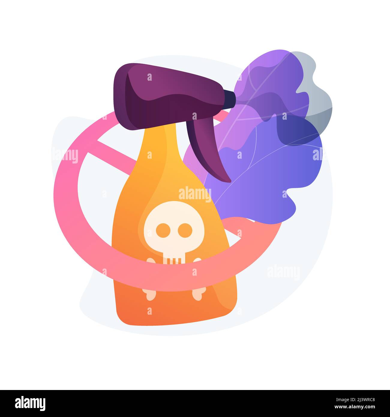 Herbicide ban abstract concept vector illustration. Stop herbicide use ...