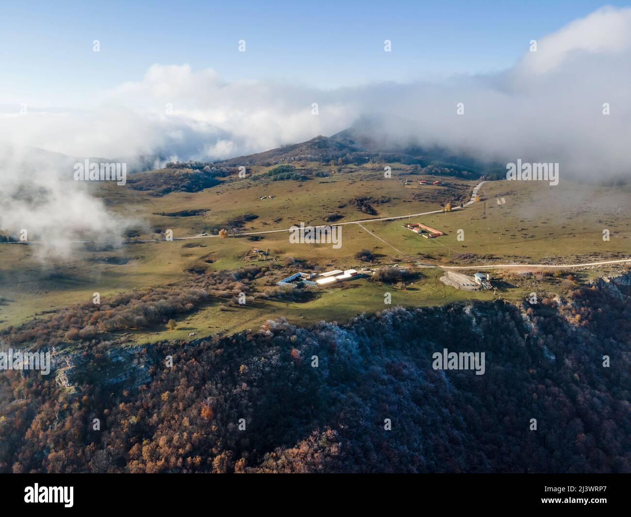 Amazing Aerial Autumn Landscape of Balkan Mountains and Vratsata pass ...