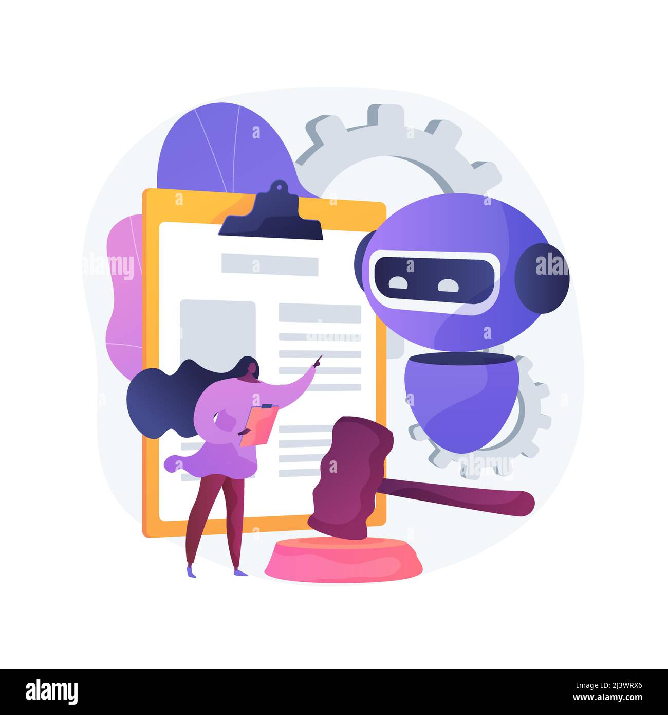 Artificial intelligence regulations abstract concept vector ...