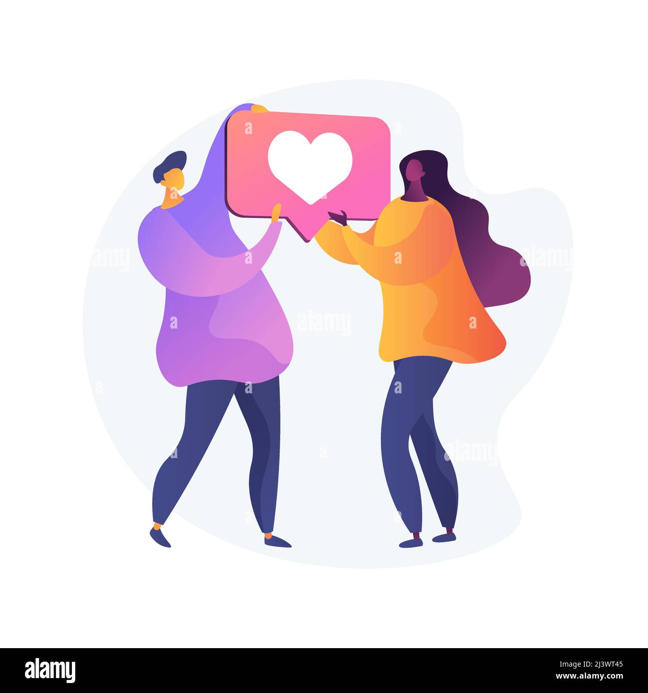 Young girlfriend and boyfriend in love. Modern romance, relationship ...