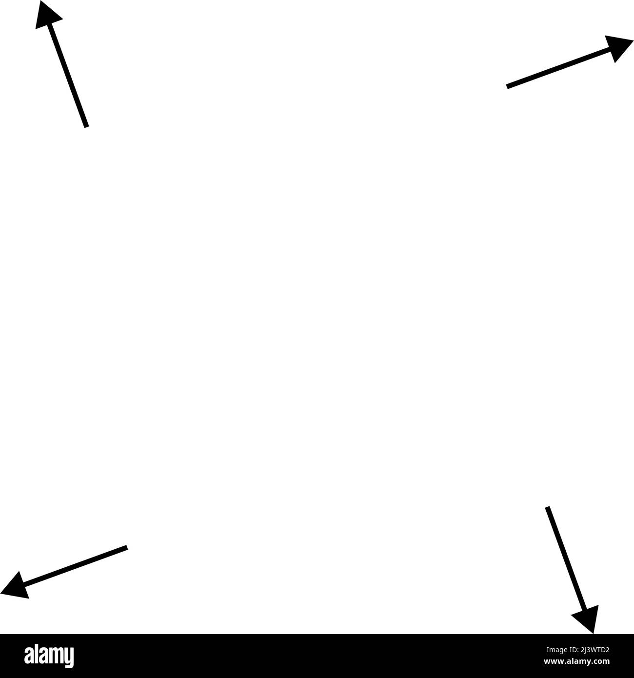 Outward spiral, swirl, twirl arrows, pointers. Rotation, cycle, recycle ...