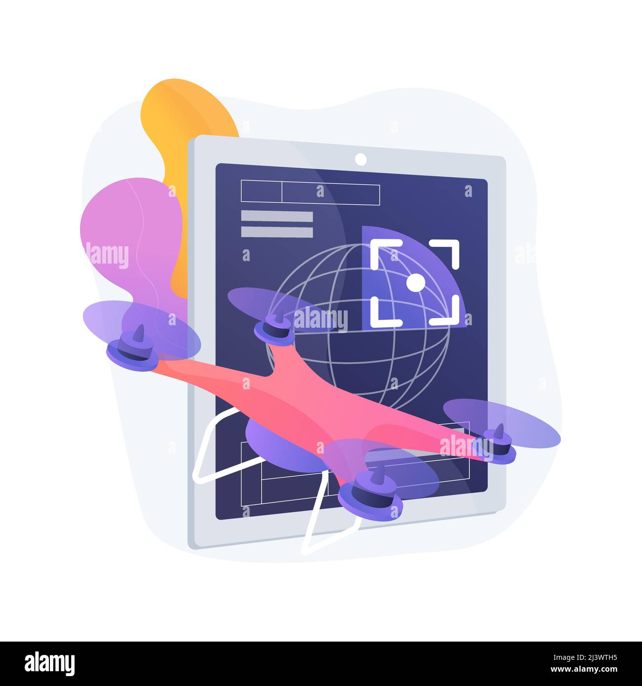 Military drone abstract concept vector illustration. Military robotics ...