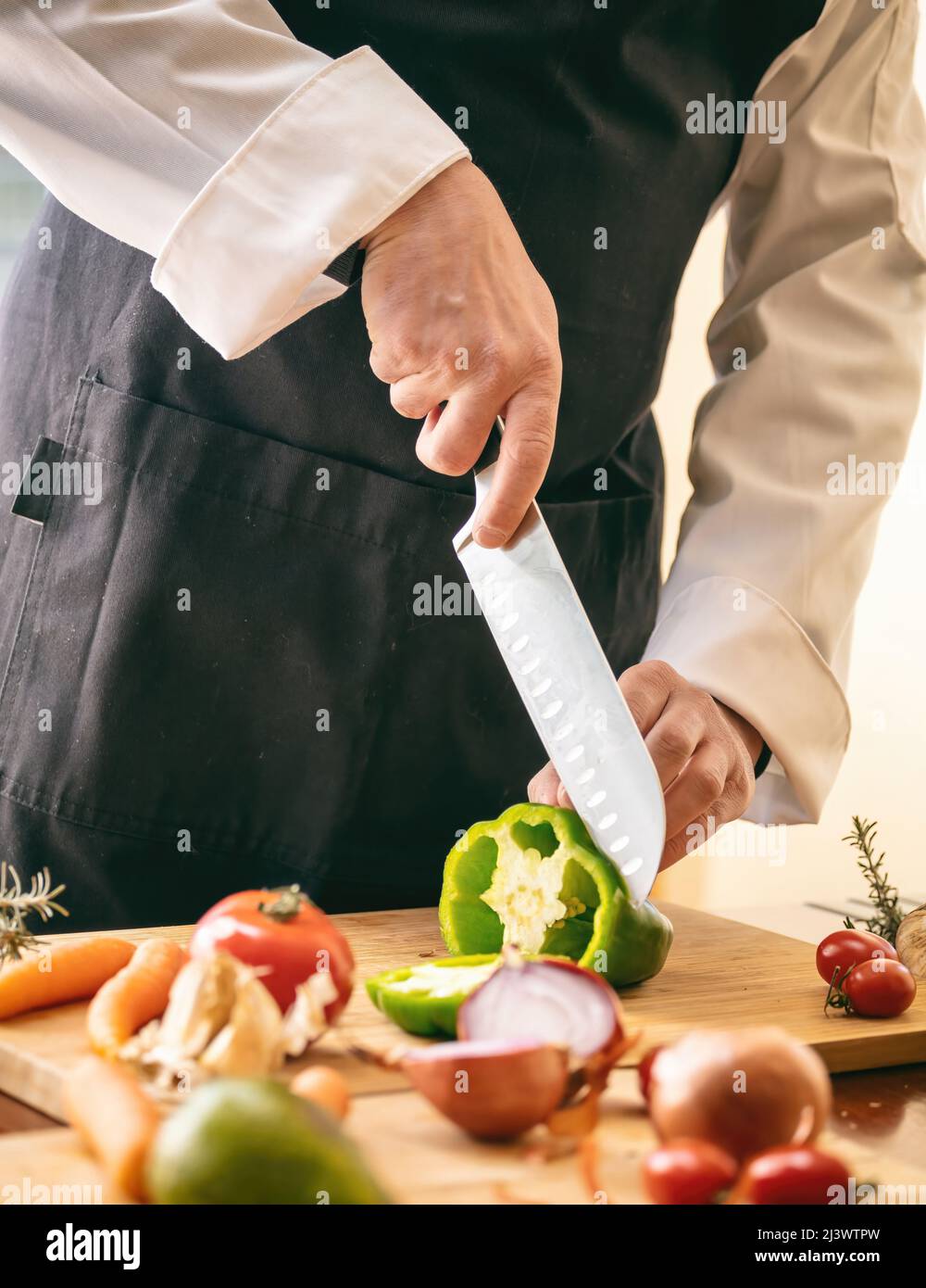 Cut green apron hi-res stock photography and images - Alamy