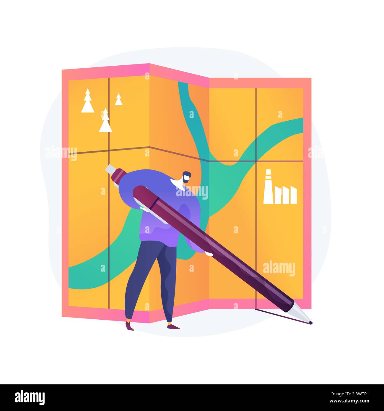 Area management abstract concept vector illustration. Land management ...