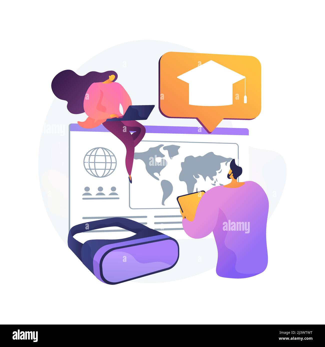 Smart spaces abstract concept vector illustration. Spaced learning at ...