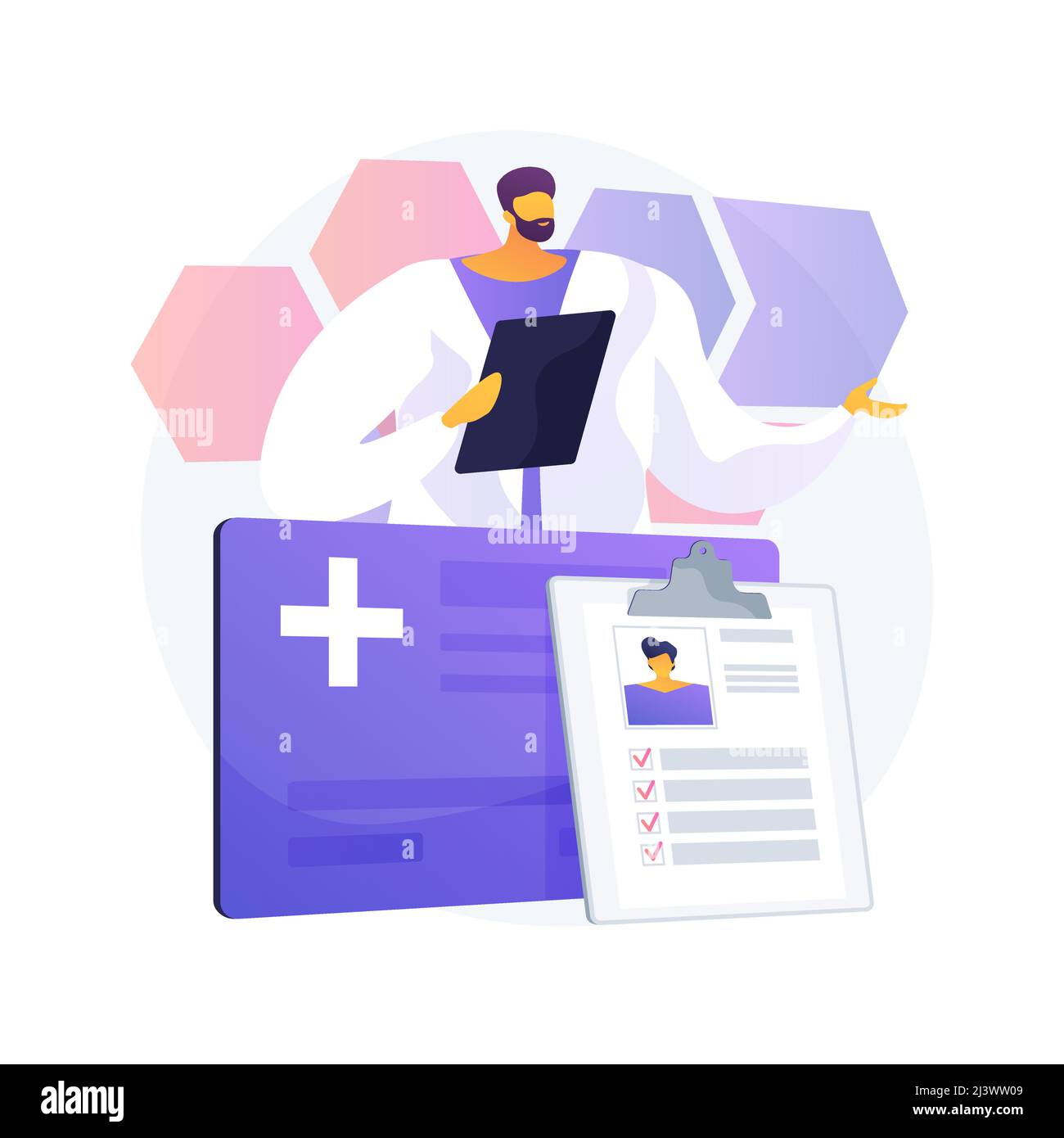 Healthcare smart card abstract concept vector illustration. Manage ...