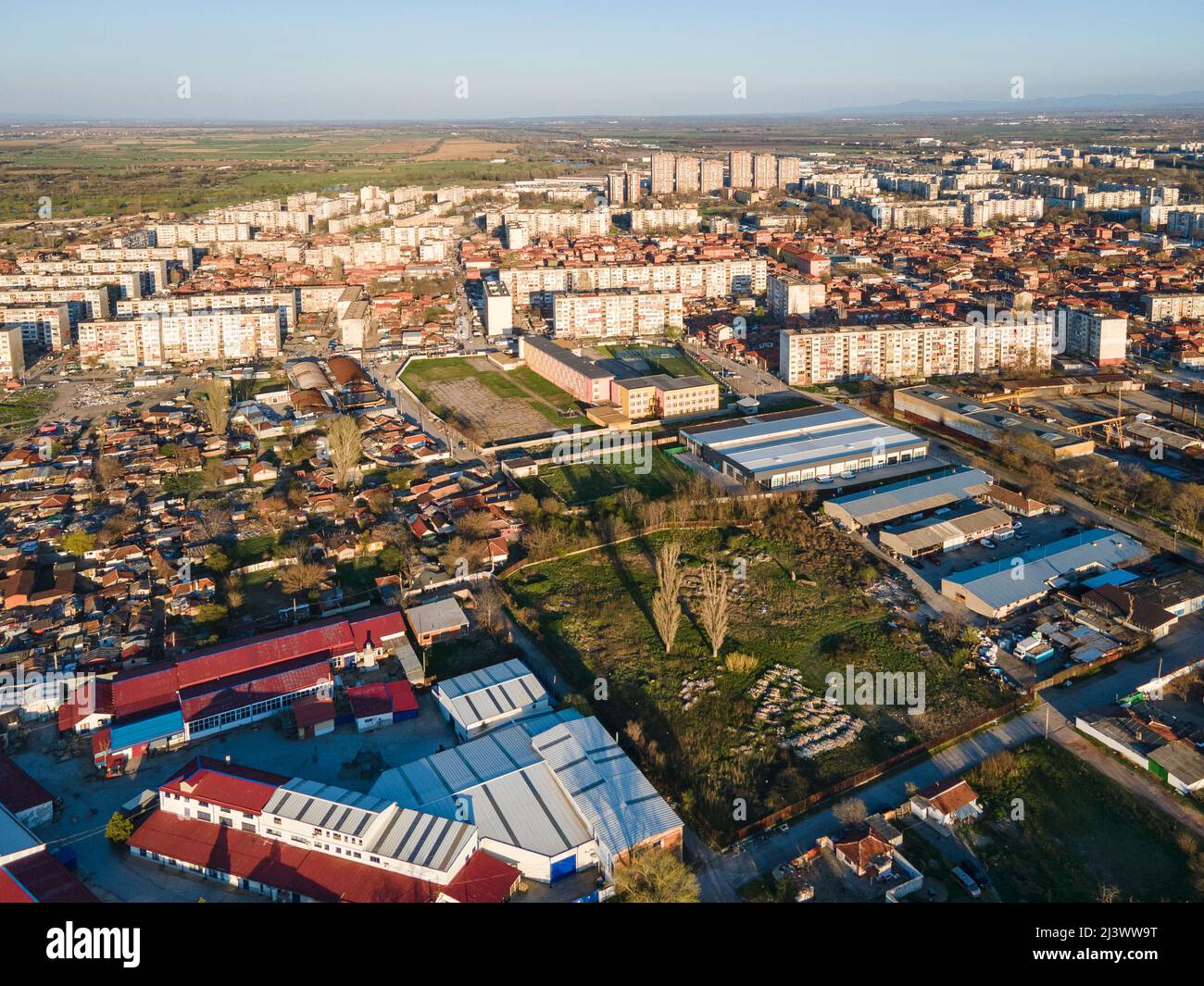 Aerial view stolipinovo ghetto neighborhood hi-res stock photography ...