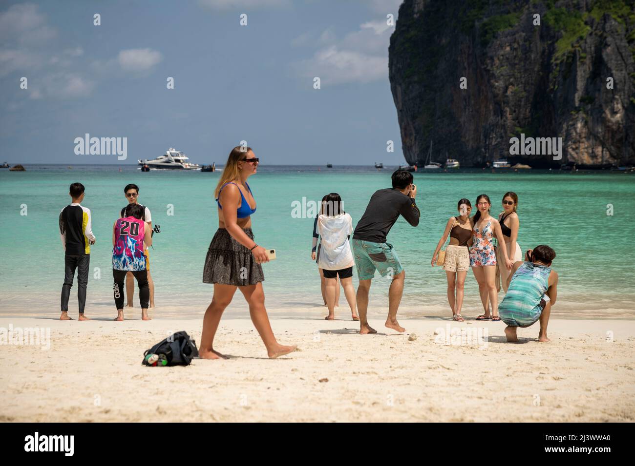 Maya beach thailand damage hi-res stock photography and images - Alamy
