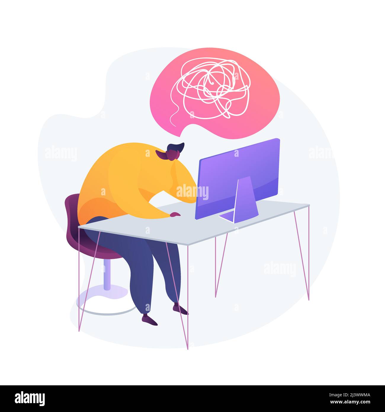 Emotional burnout. Lack of inspiration. Tiredness, overworked, fatigue ...