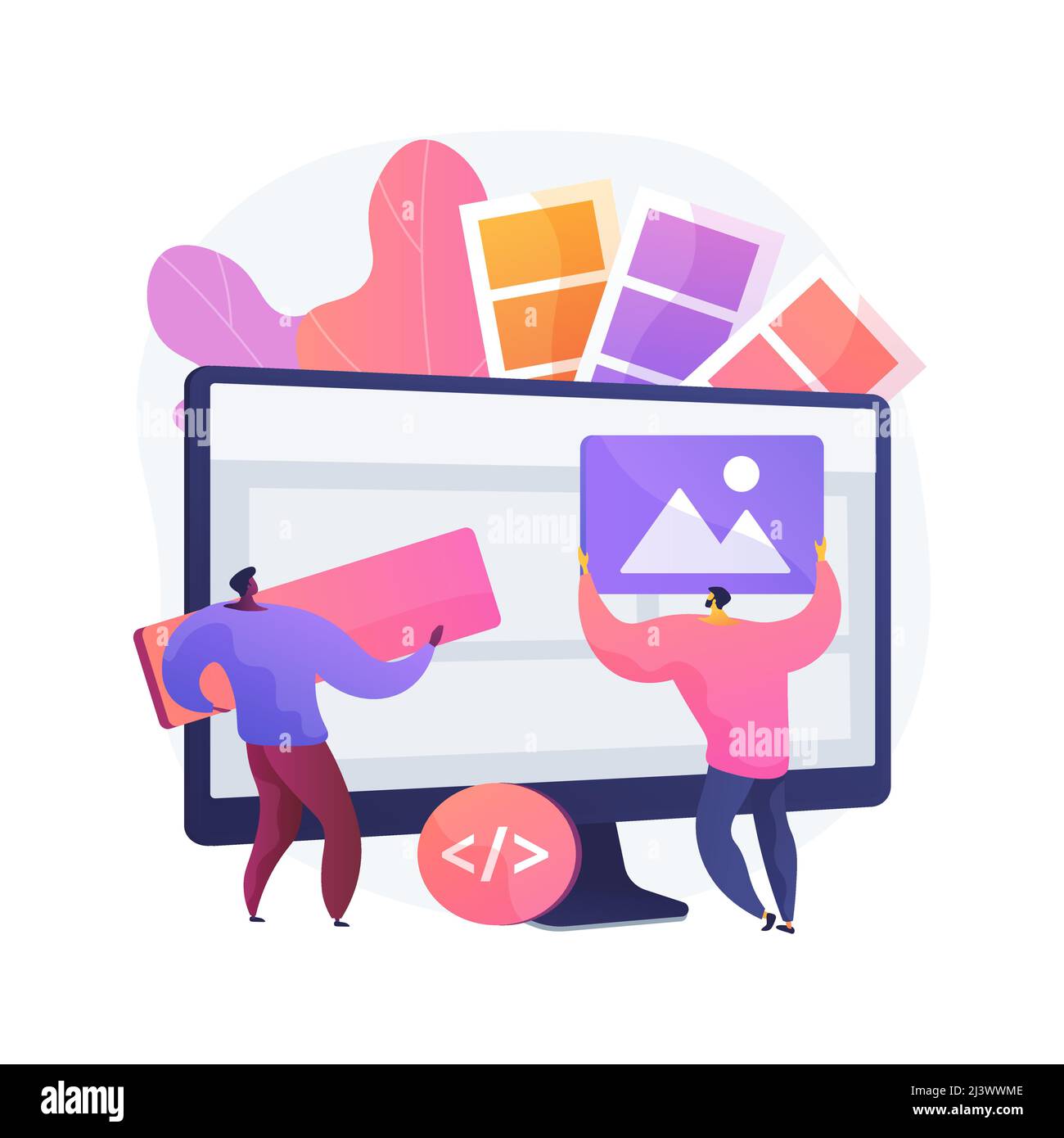 Low Code Development Abstract Concept Vector Illustration Online Development Platform Lcdp