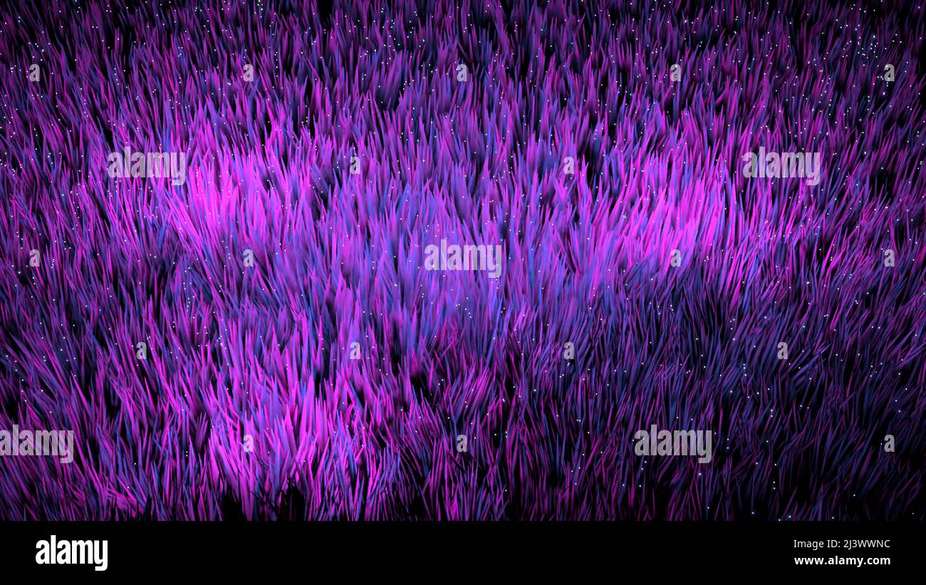 Colored algae moving in waves. Design. Beautiful 3d algae moving on ...