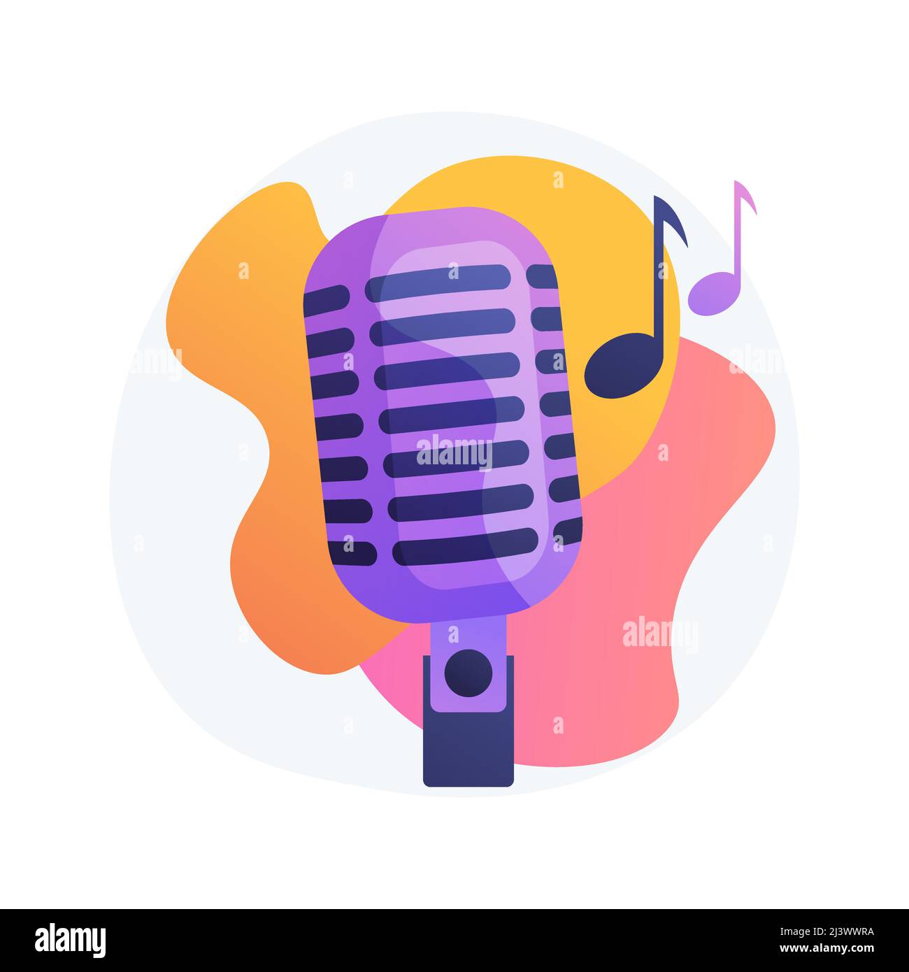 Popular music abstract concept vector illustration. Popular singer tour ...