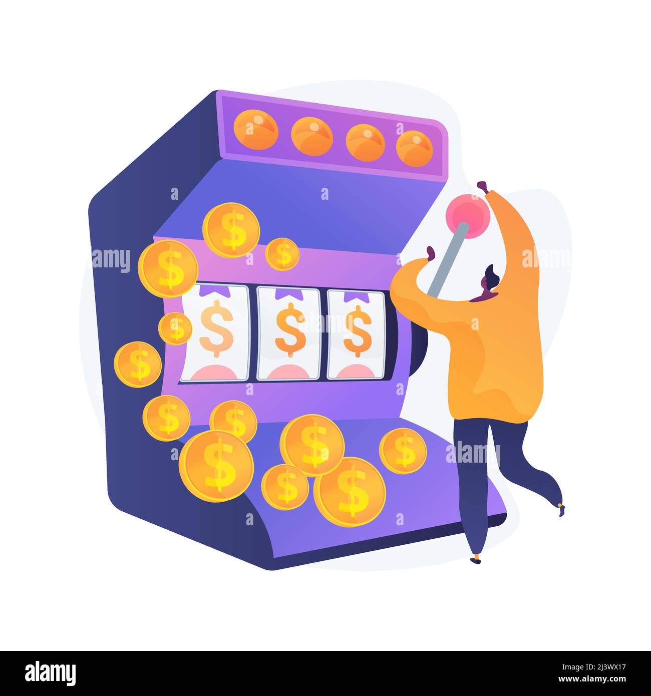 Spin win slot machine in Stock Vector Images - Alamy