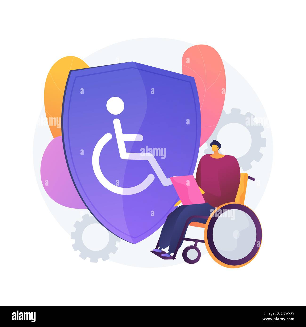 Disability insurance abstract concept vector illustration. Disability ...