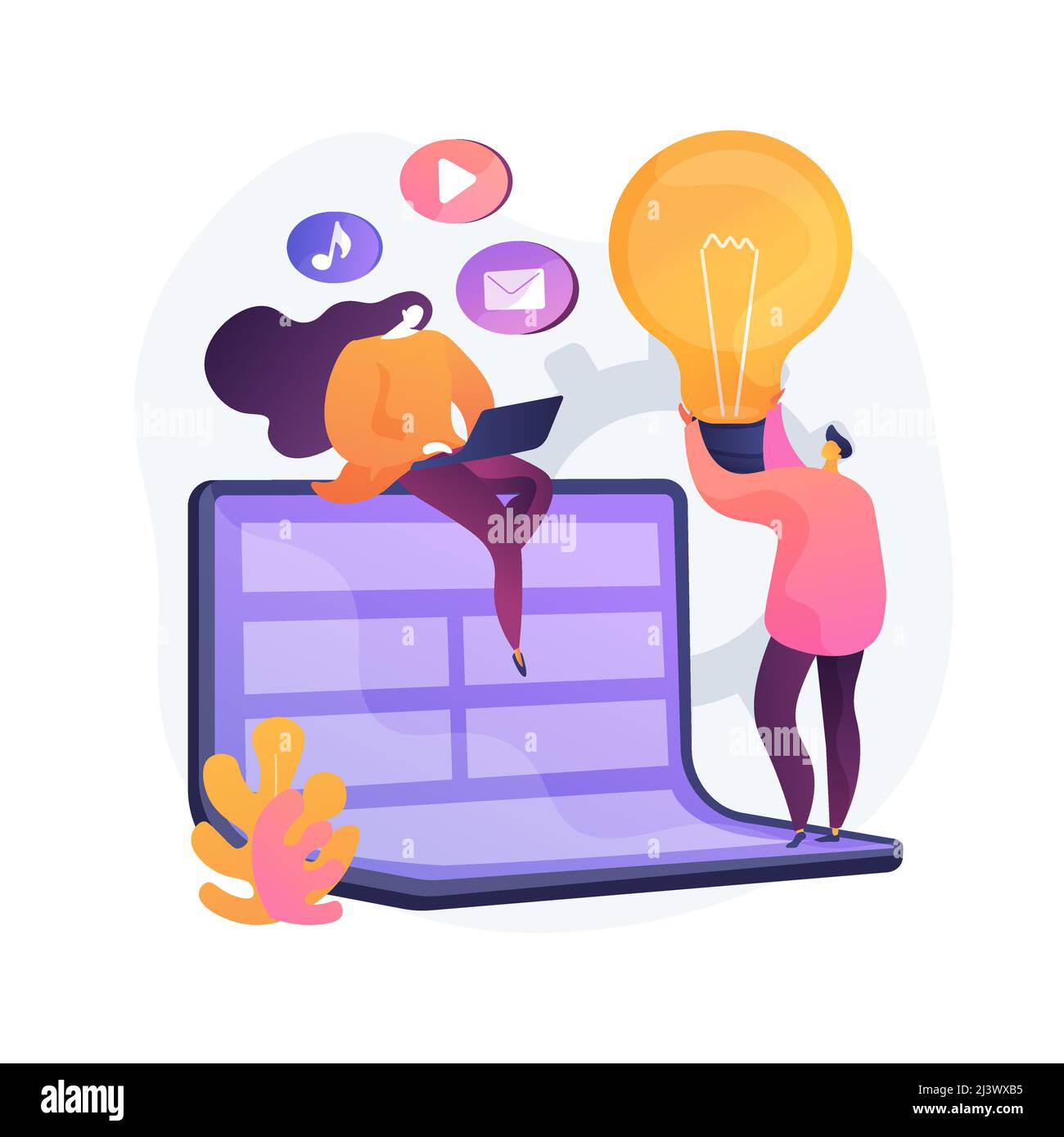 Bendable device technology abstract concept vector illustration ...