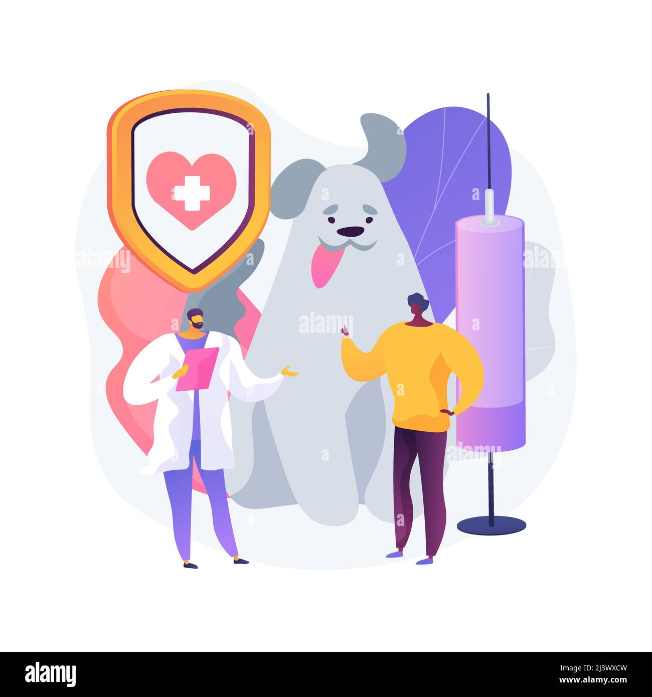 Rabies and your pet abstract concept vector illustration. Dogs rabies ...