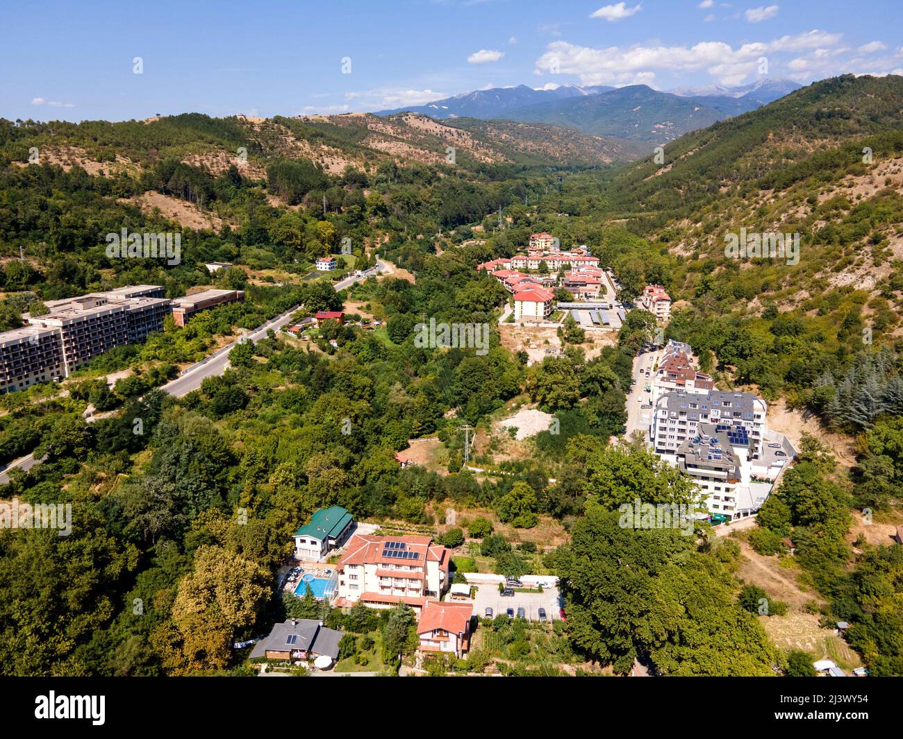 Amazing Aerial view of town of Sandanski, Bulgaria Stock Photo - Alamy