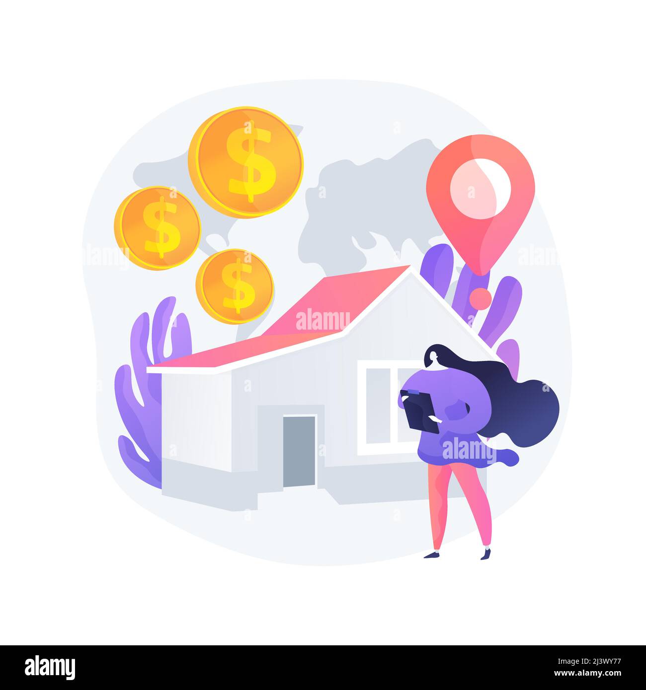 International and non-resident taxes abstract concept vector ...