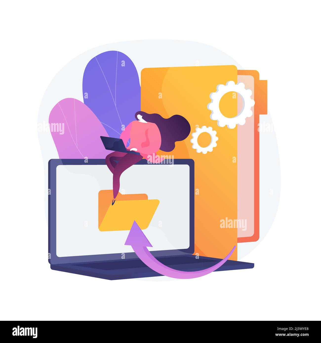Digital transformation abstract concept vector illustration. Digital ...