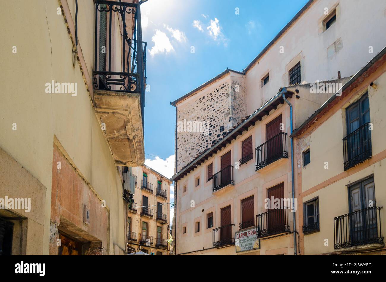 SEPULVEDA, SPAIN - SEPTEMBER 12, 2021: Architecture in the medieval ...