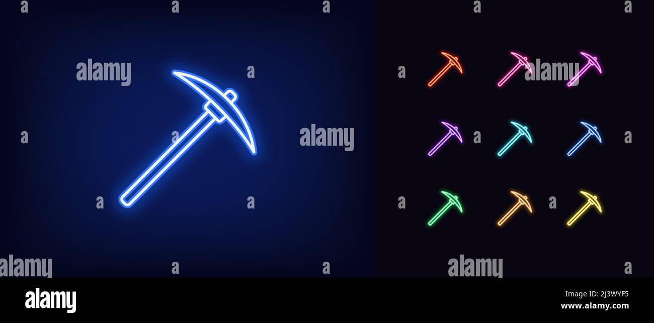 Glowing neon line chisel tool hi-res stock photography and images - Alamy