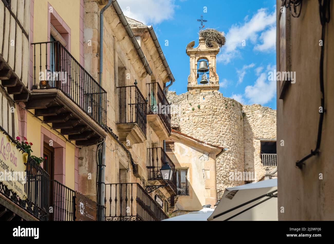 SEPULVEDA, SPAIN - SEPTEMBER 12, 2021: Architecture in the medieval ...