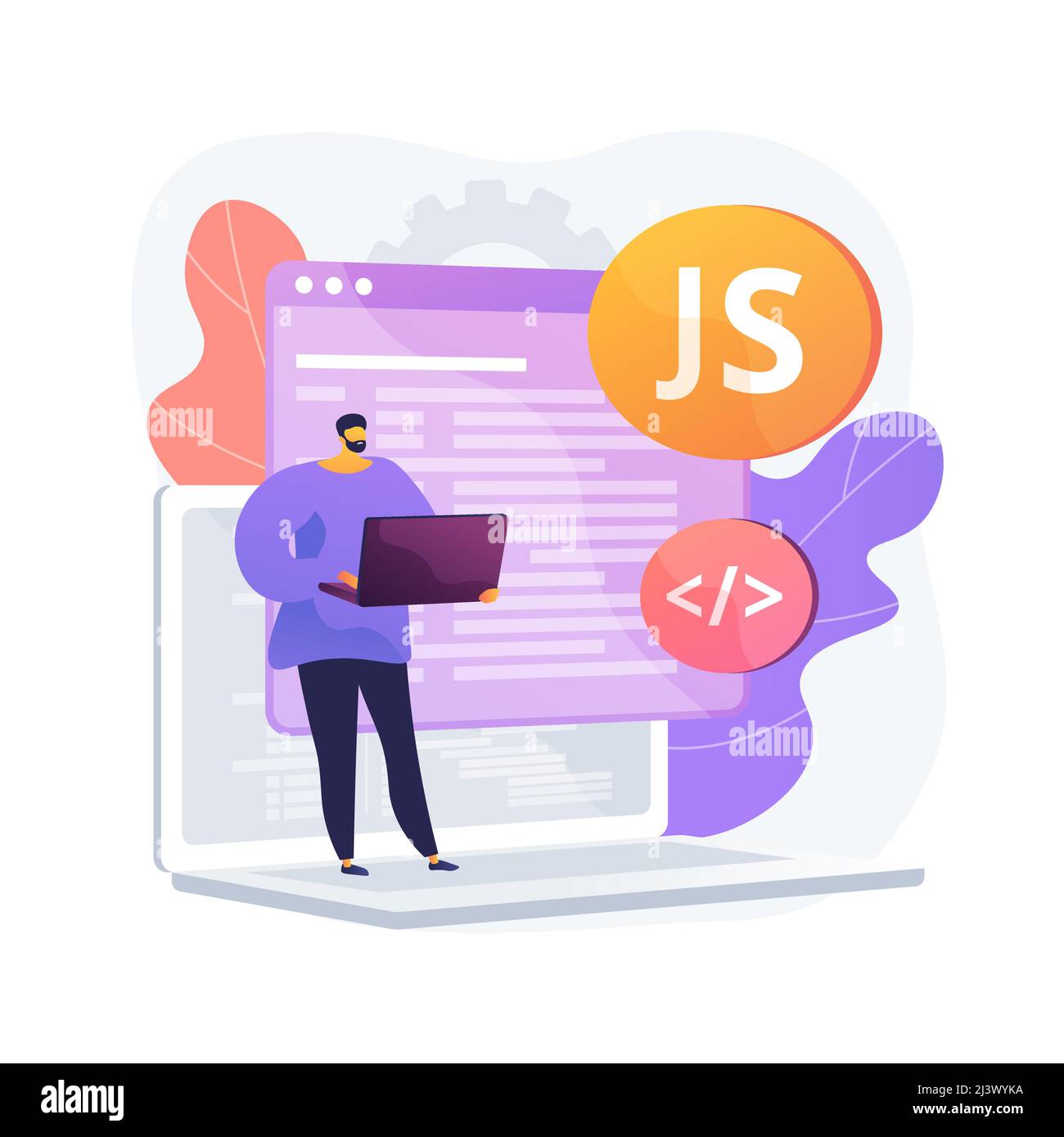 JavaScript abstract concept vector illustration. Game engine, JS ... JavaScript abstract concept vector illustration. Game engine, JS ...