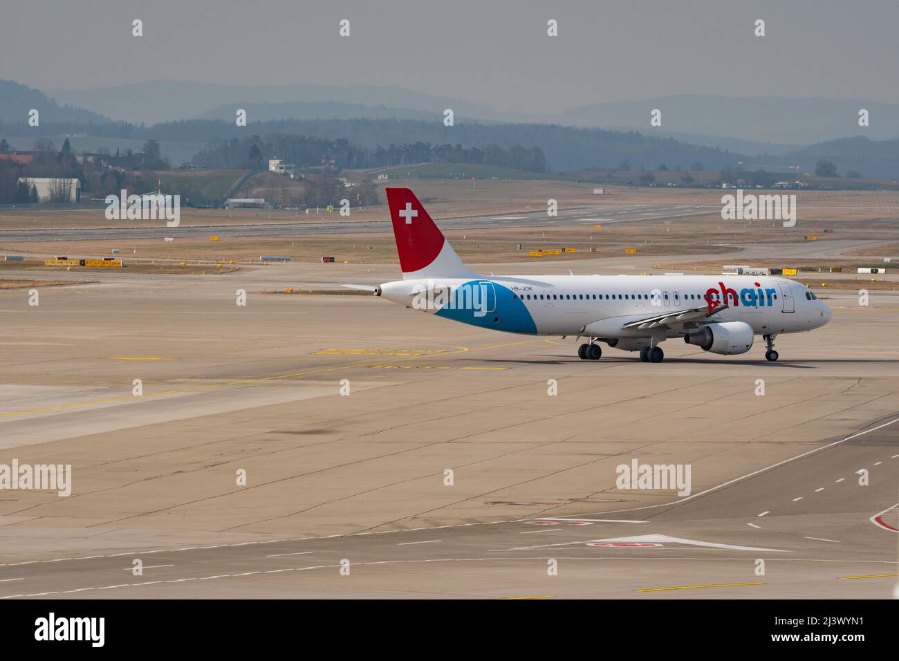 Zurich, Switzerland, March 2, 2022 Chair Airlines Airbus A320-214 ...