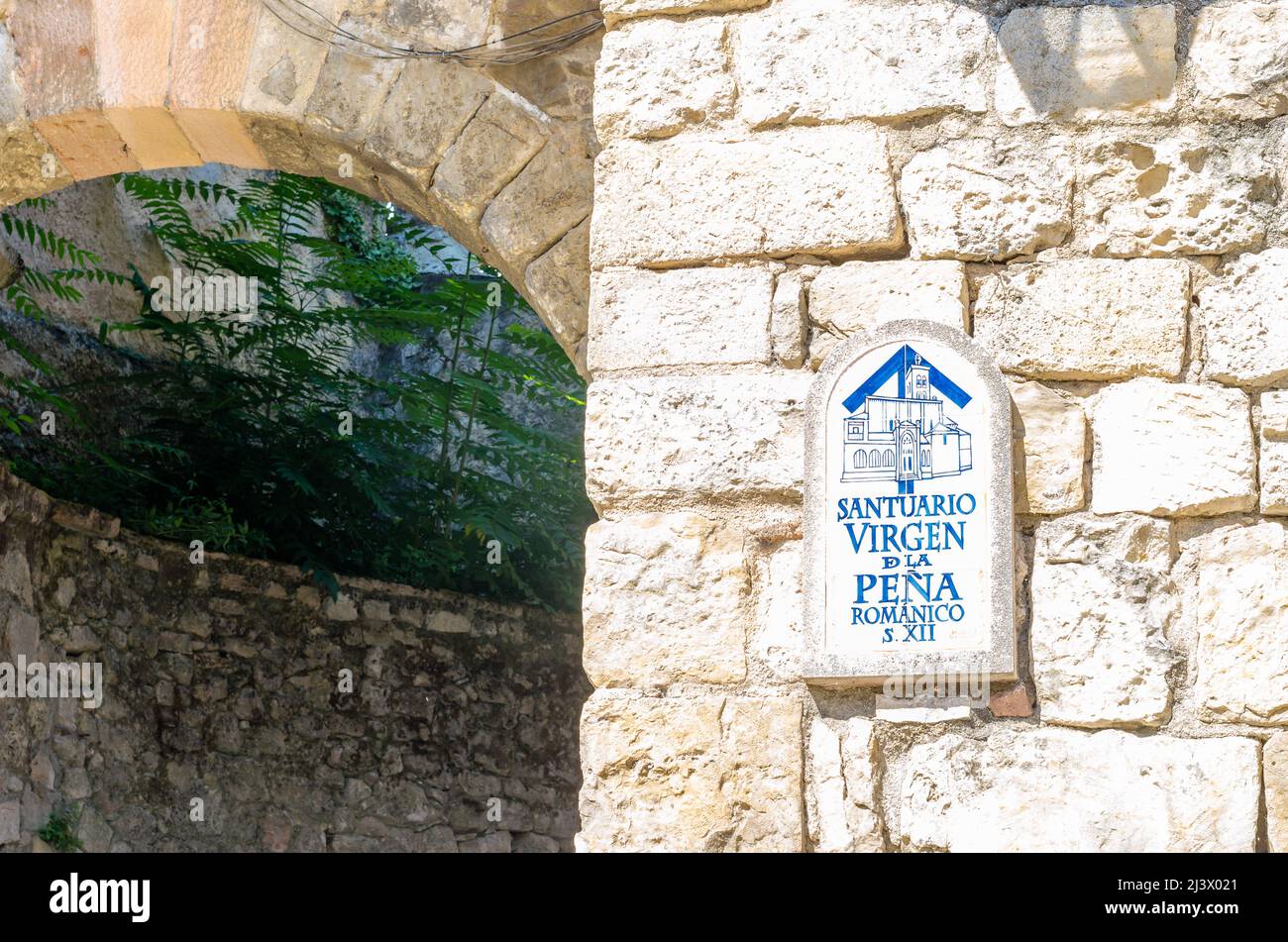 Architectural details in the medieval town of Sepulveda, located in the ...