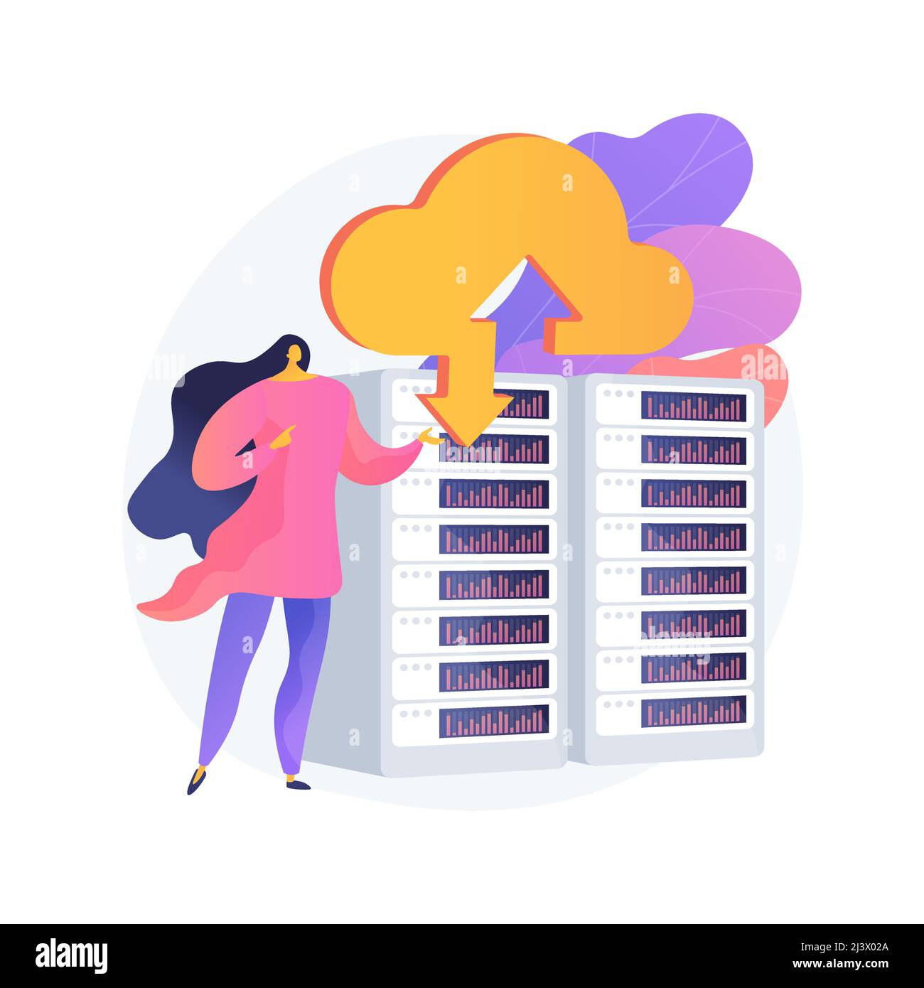 Cloud Storage Abstract Concept Vector Illustration Digital Hosted Storage Database Security