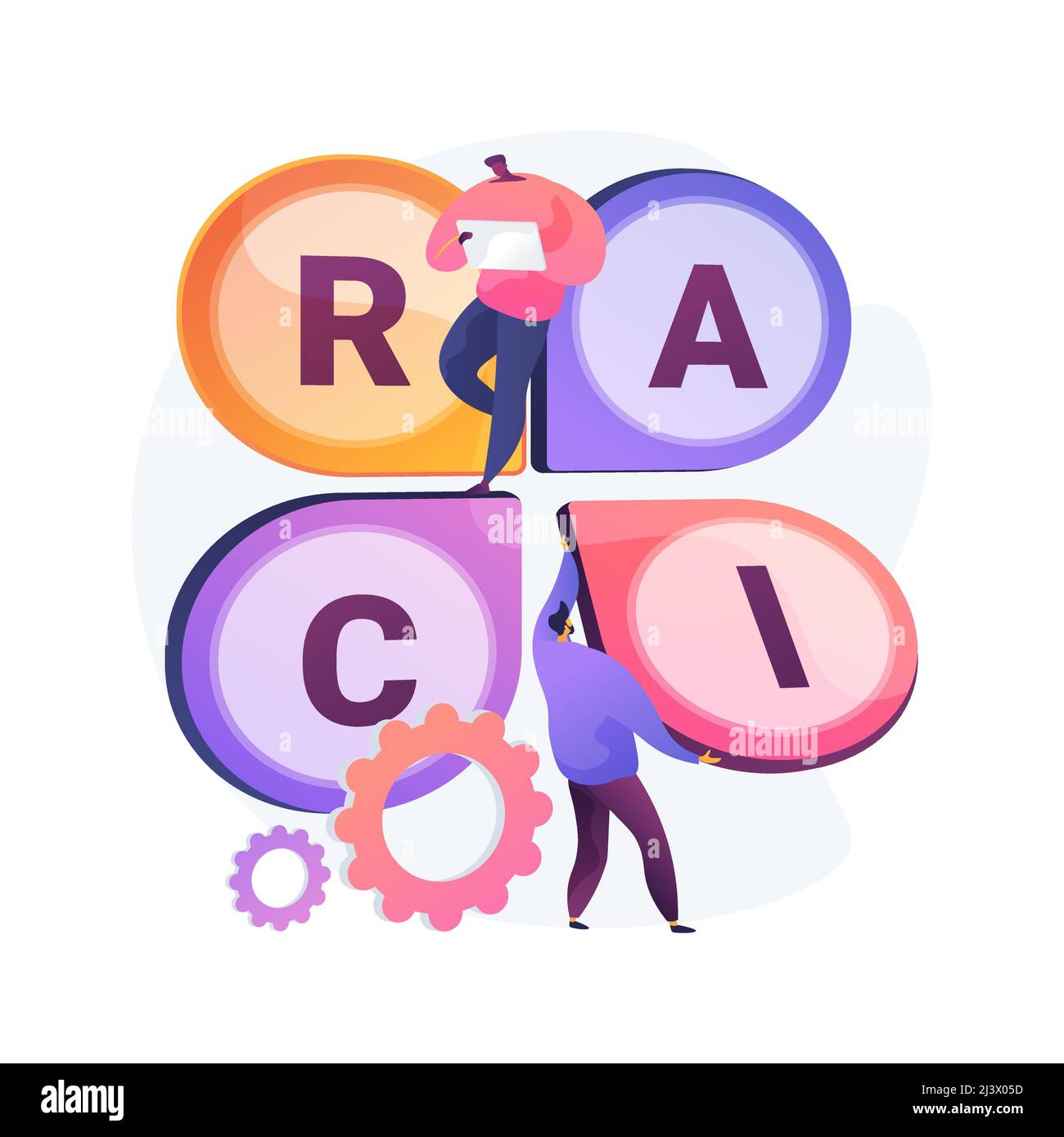 RACI matrix abstract concept vector illustration. Responsibility ...