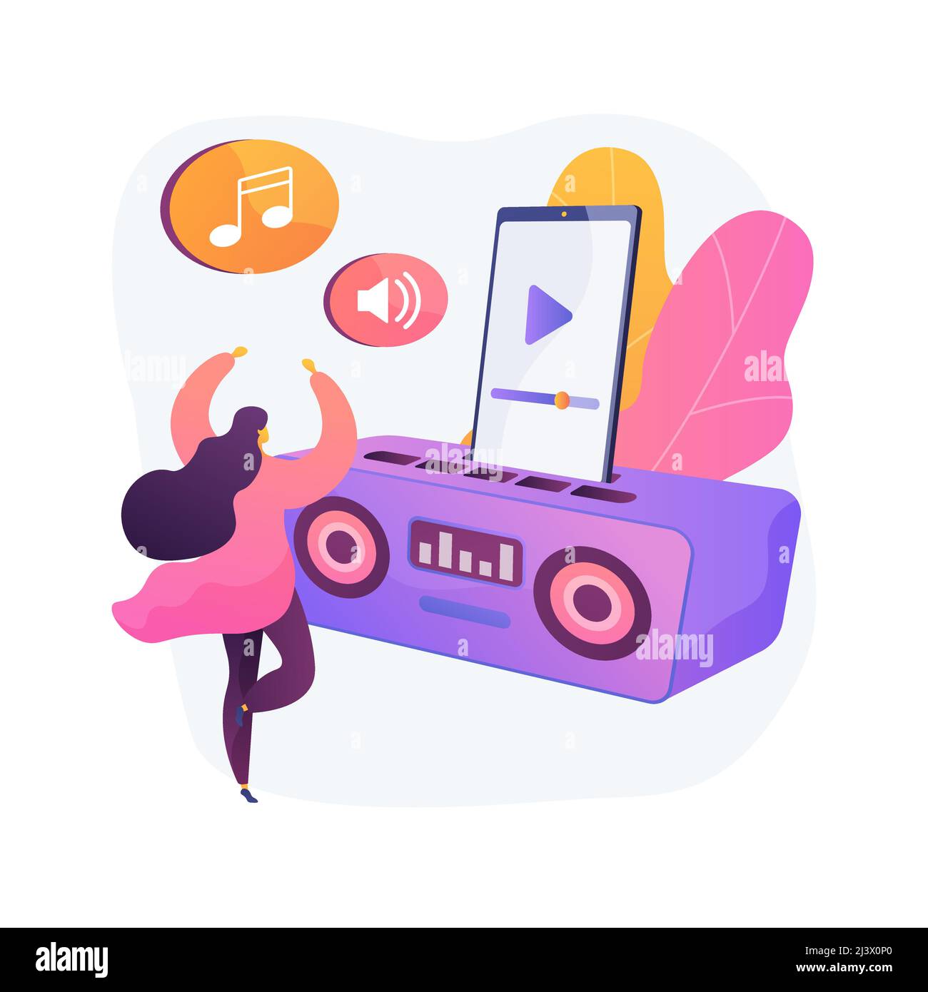 Docking station abstract concept vector illustration. Audio docking ...