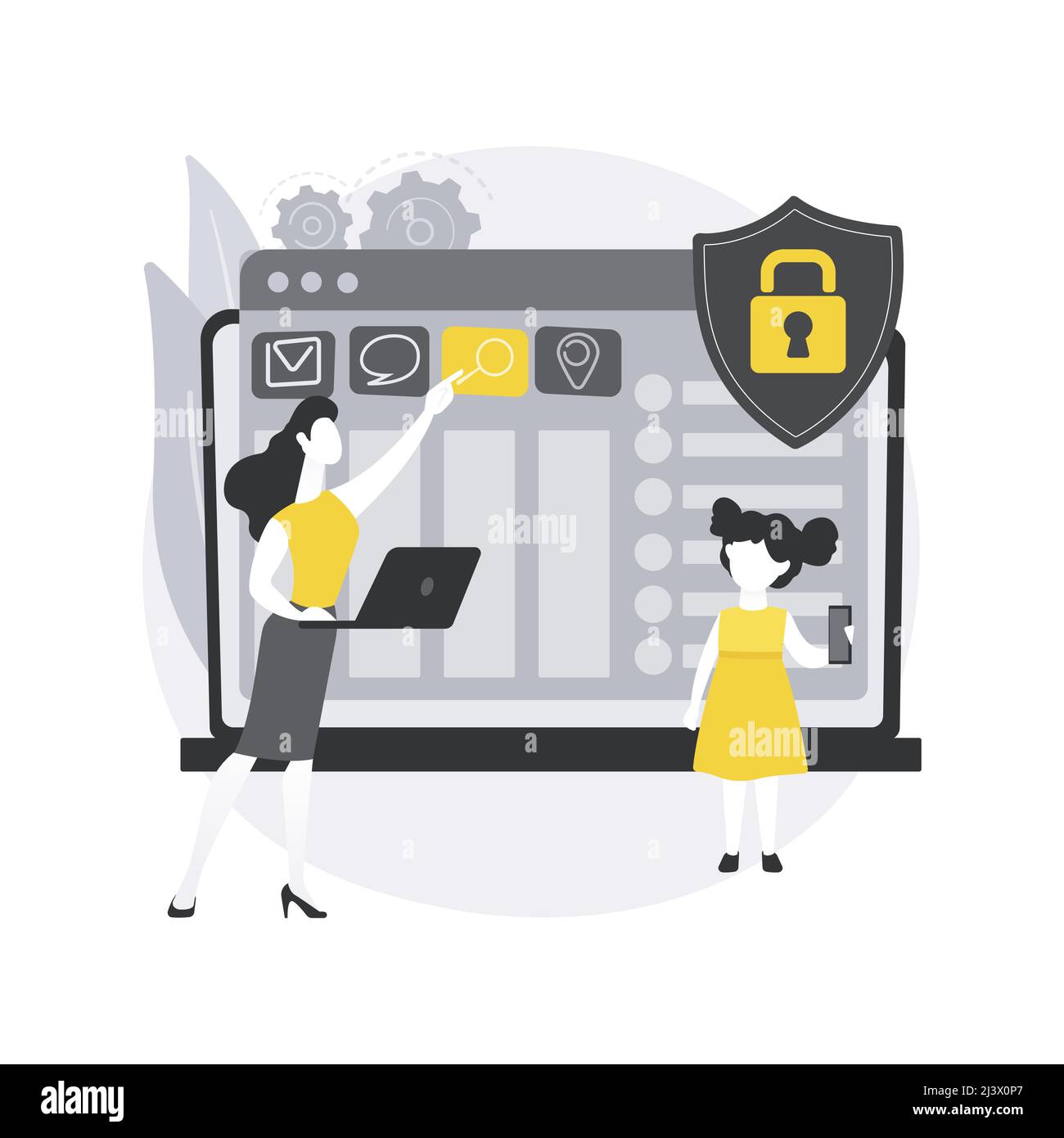 Children internet security Stock Vector Images - Alamy