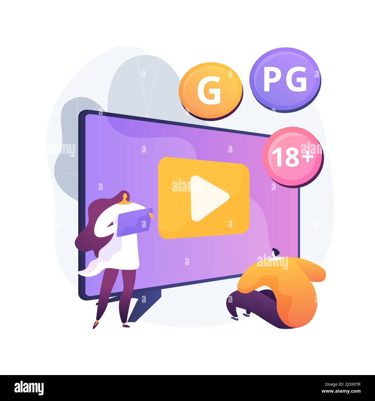 Content rating abstract concept vector illustration. Media and tv ...