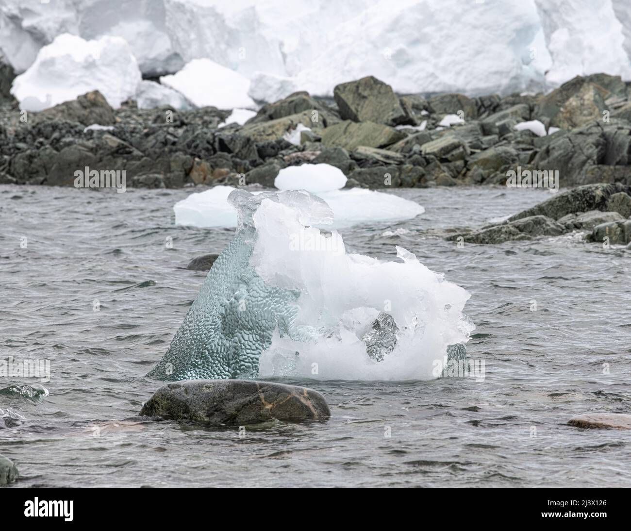 Landscape of ice, snow, glacier's and icebergs of Antarctica Stock ...