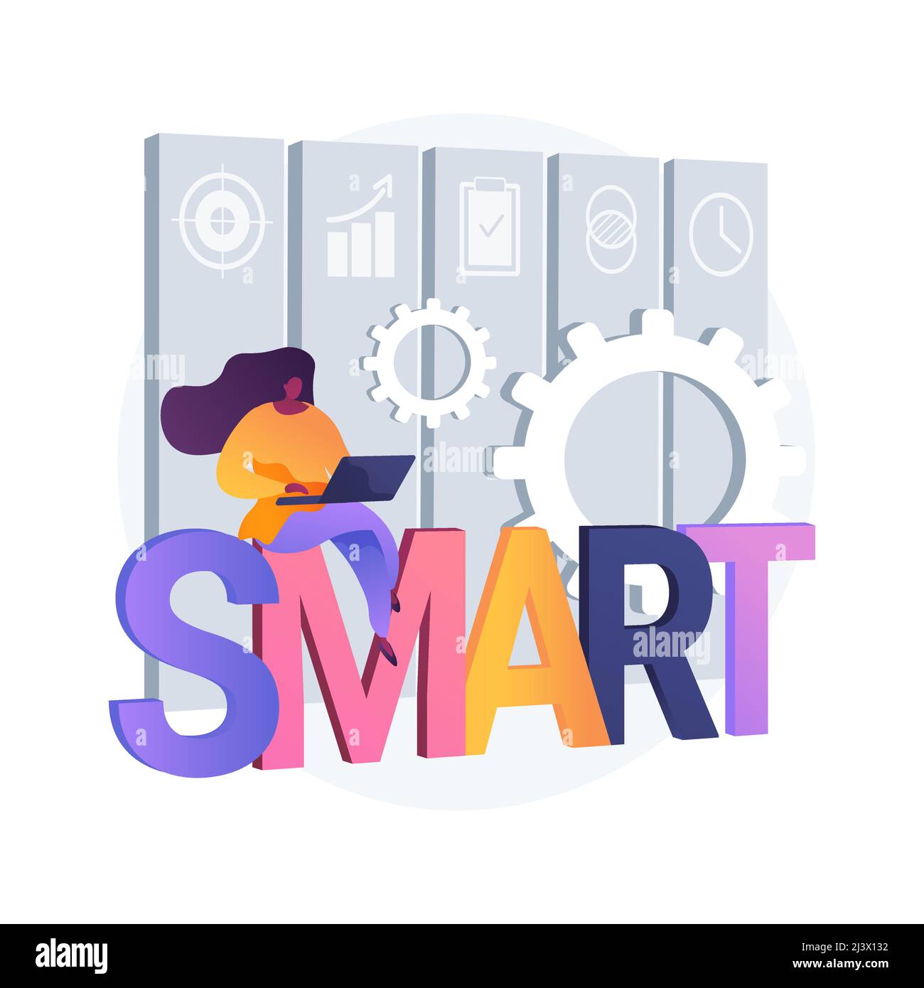 SMART Objectives abstract concept vector illustration. Business ...