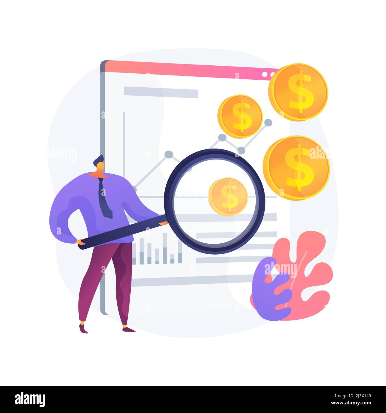 Sales index abstract concept vector illustration. Calculation and ...