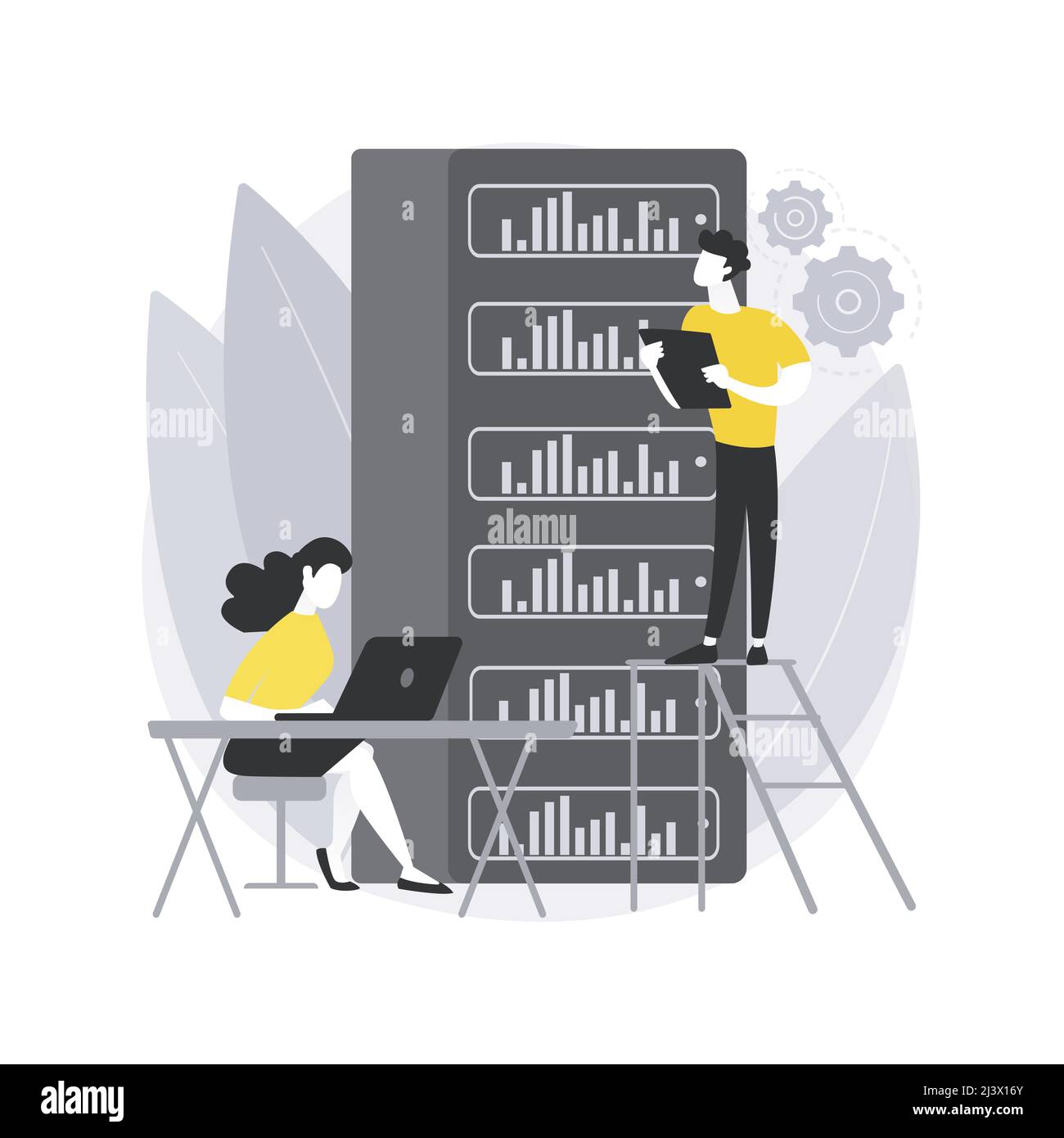 Big data storage abstract concept vector illustration. Big data ...