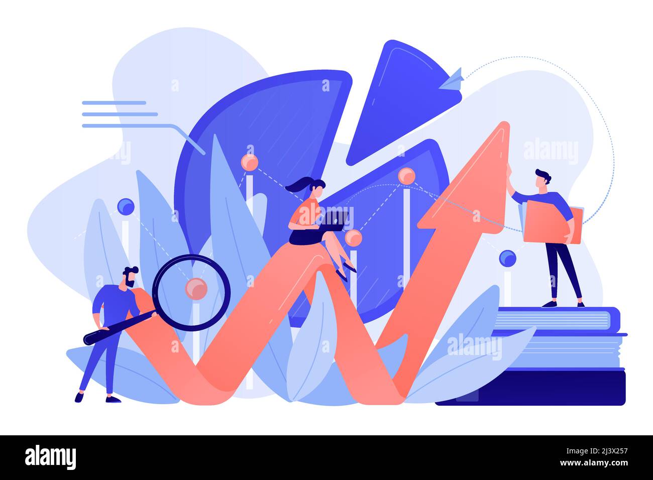 People recording analytics data of the IT project identifying business ...