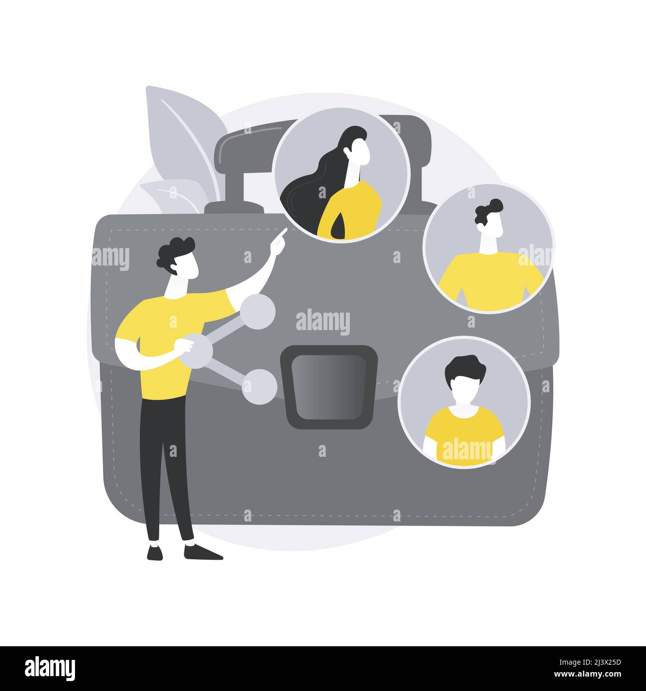 Employee sharing abstract concept vector illustration. Employee stock ...