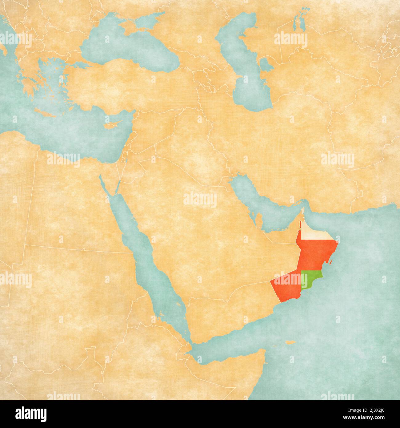 Oman map hi-res stock photography and images - Alamy