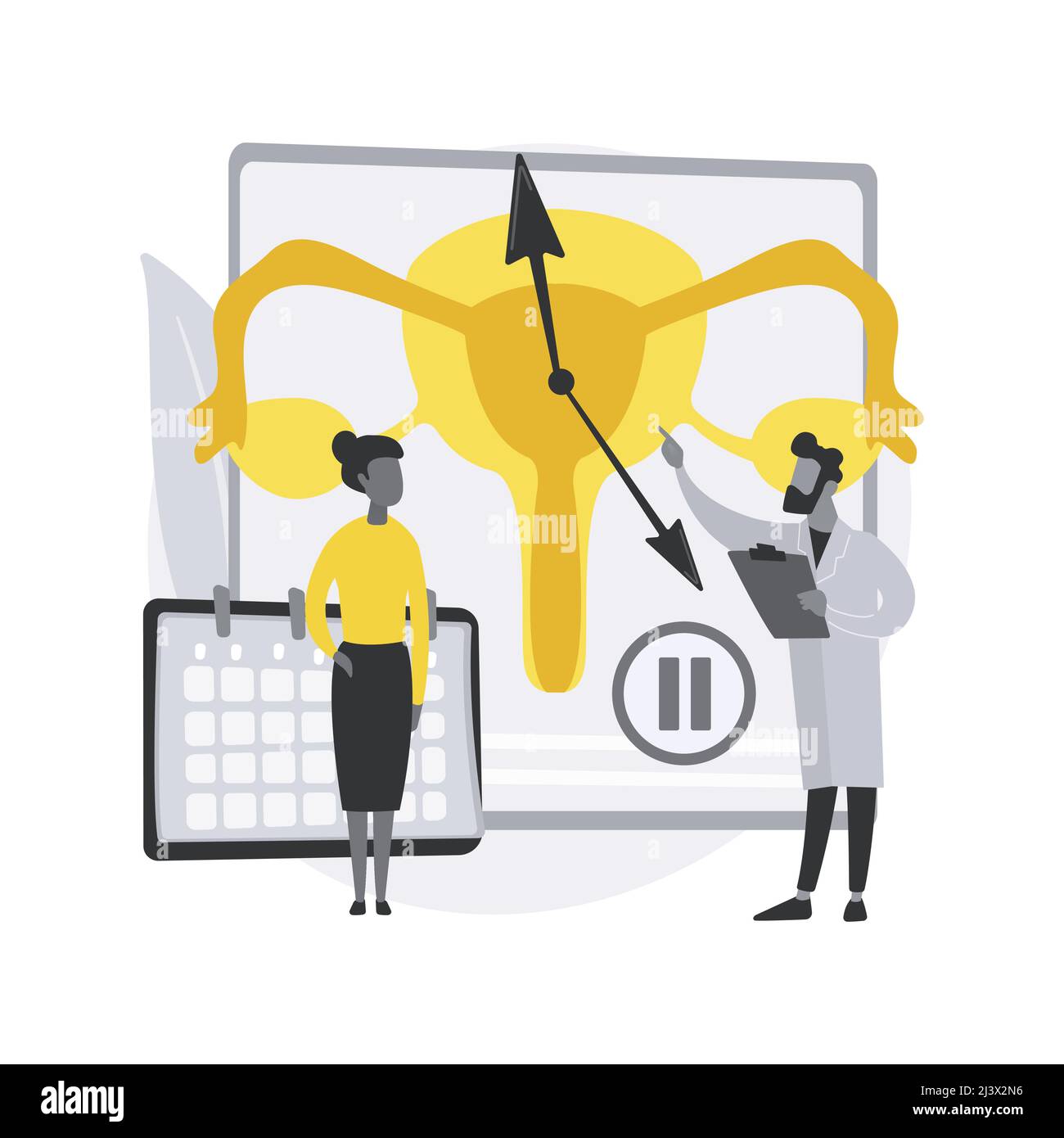 Menopause abstract concept vector illustration. Women climax, hormone ...