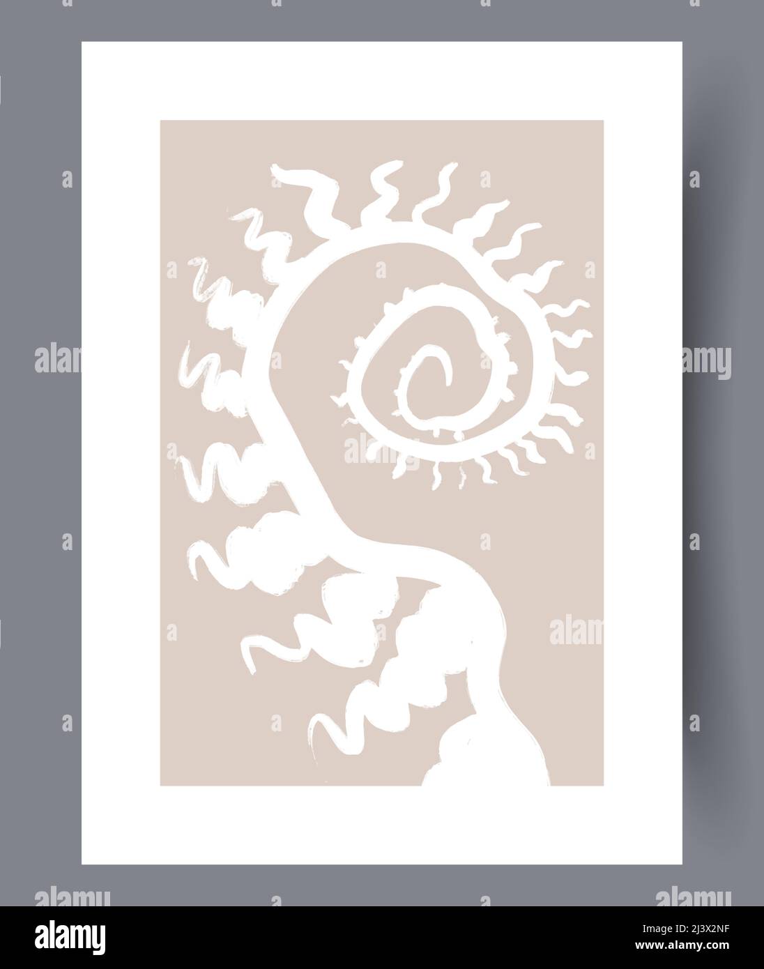 Scandinavian abstract vector print set. Minimalistic abstract wall art ...