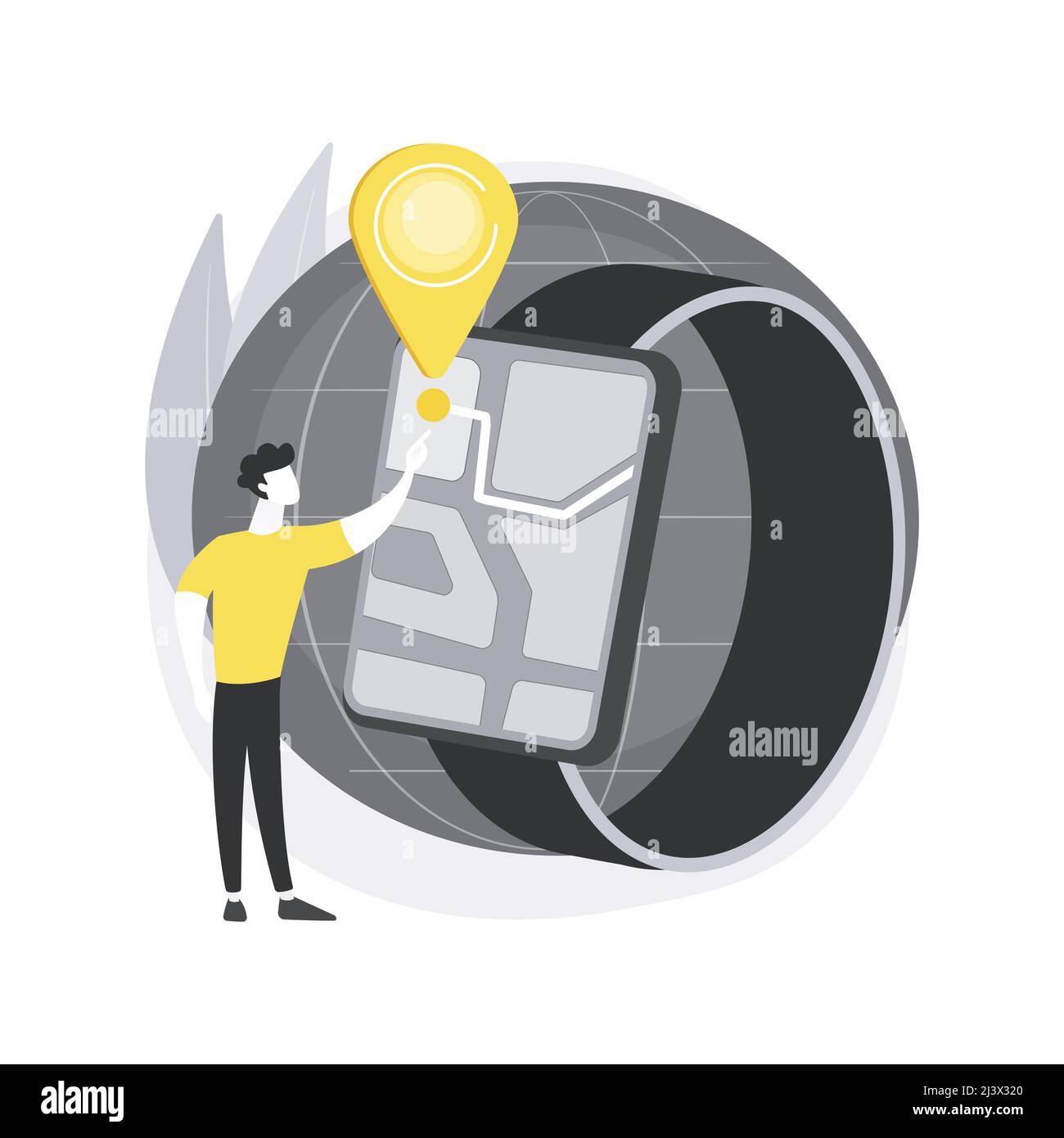 Smartwatch navigation abstract concept vector illustration. Navigation ...