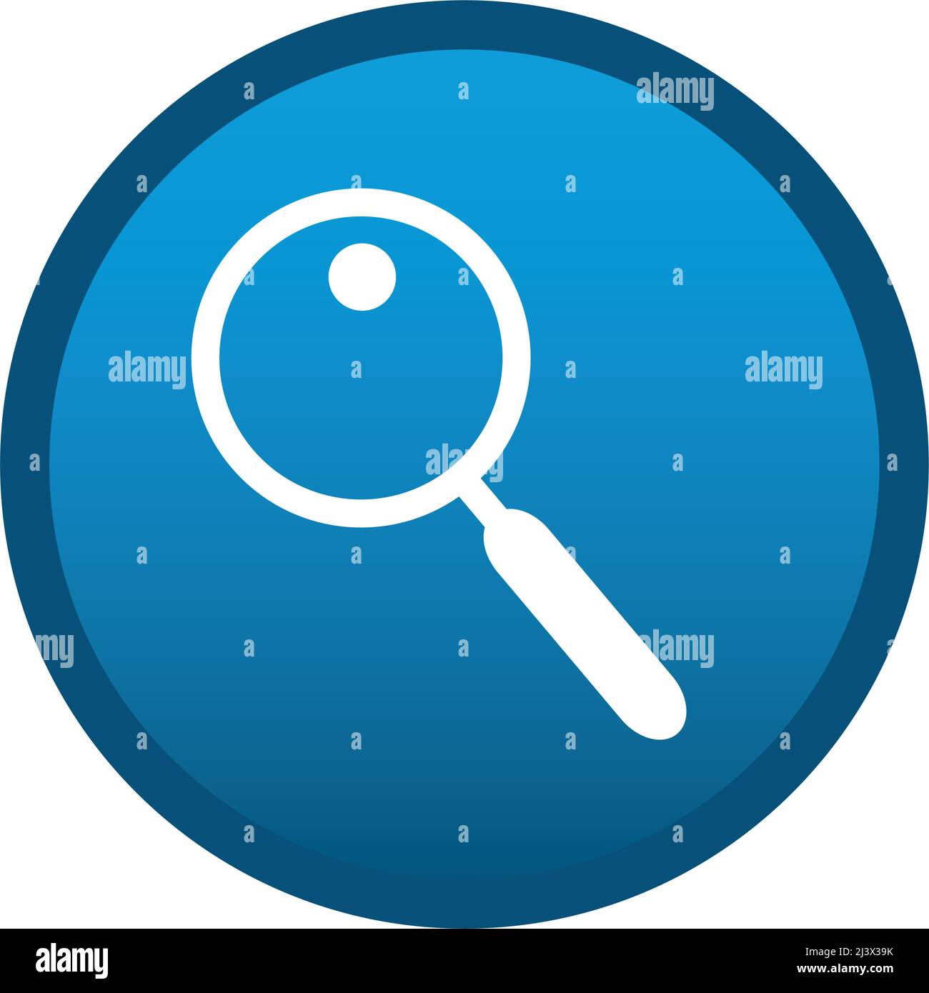 Round media search icon on white background - Vector illustration Stock ...
