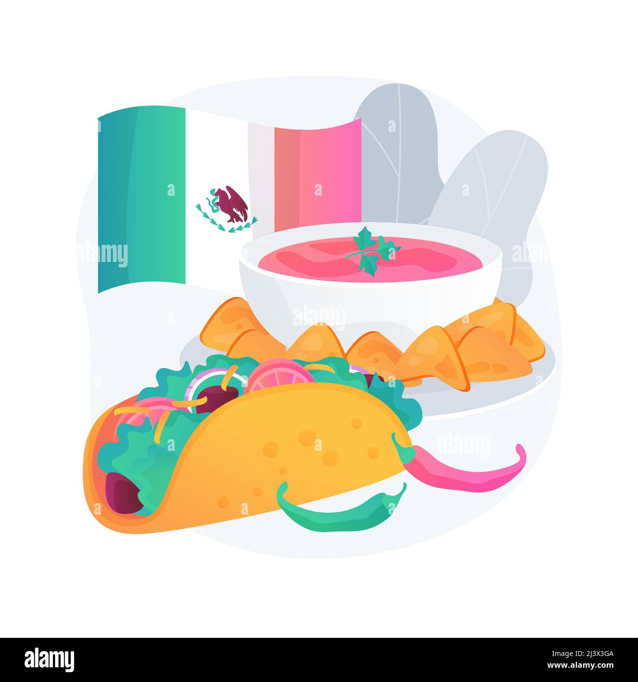 Mexican food abstract concept vector illustration. Latin american ...