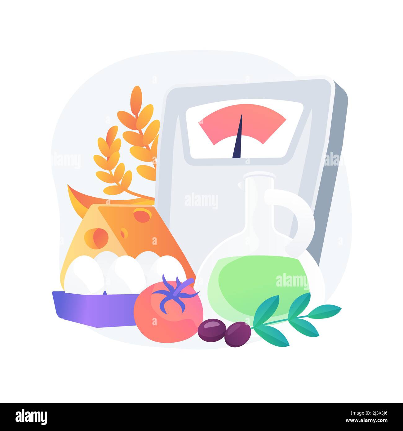 Mediterranean diet abstract concept vector illustration. Healthy diet ...