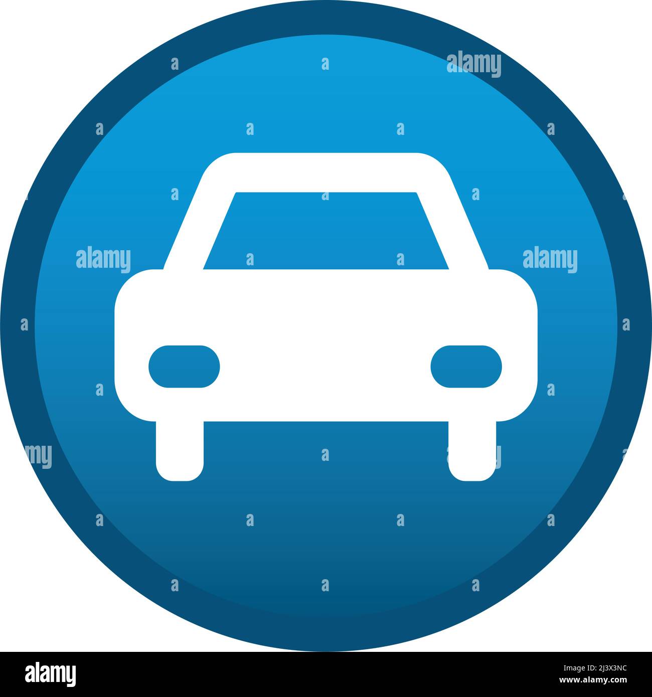 Car round media icon on white background - Vector illustration Stock ...