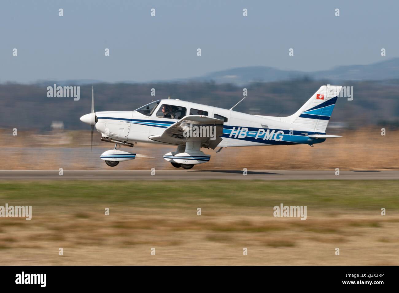 Wangen-Lachen, Switzerland, March 27, 2022 Piper PA28-181 Archer II ...
